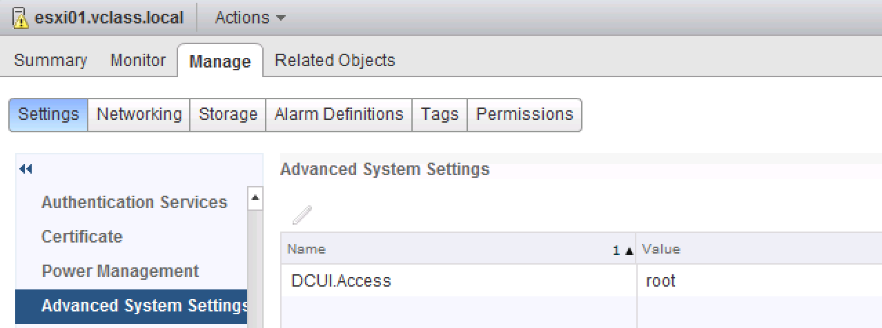 Modify DCUI access list – Virtualisation